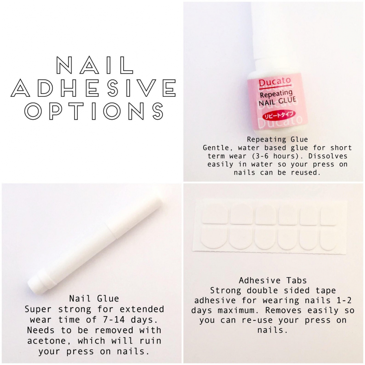 All About Adhesives | Designer Press On Nails By NeverTooMuchGlitter
